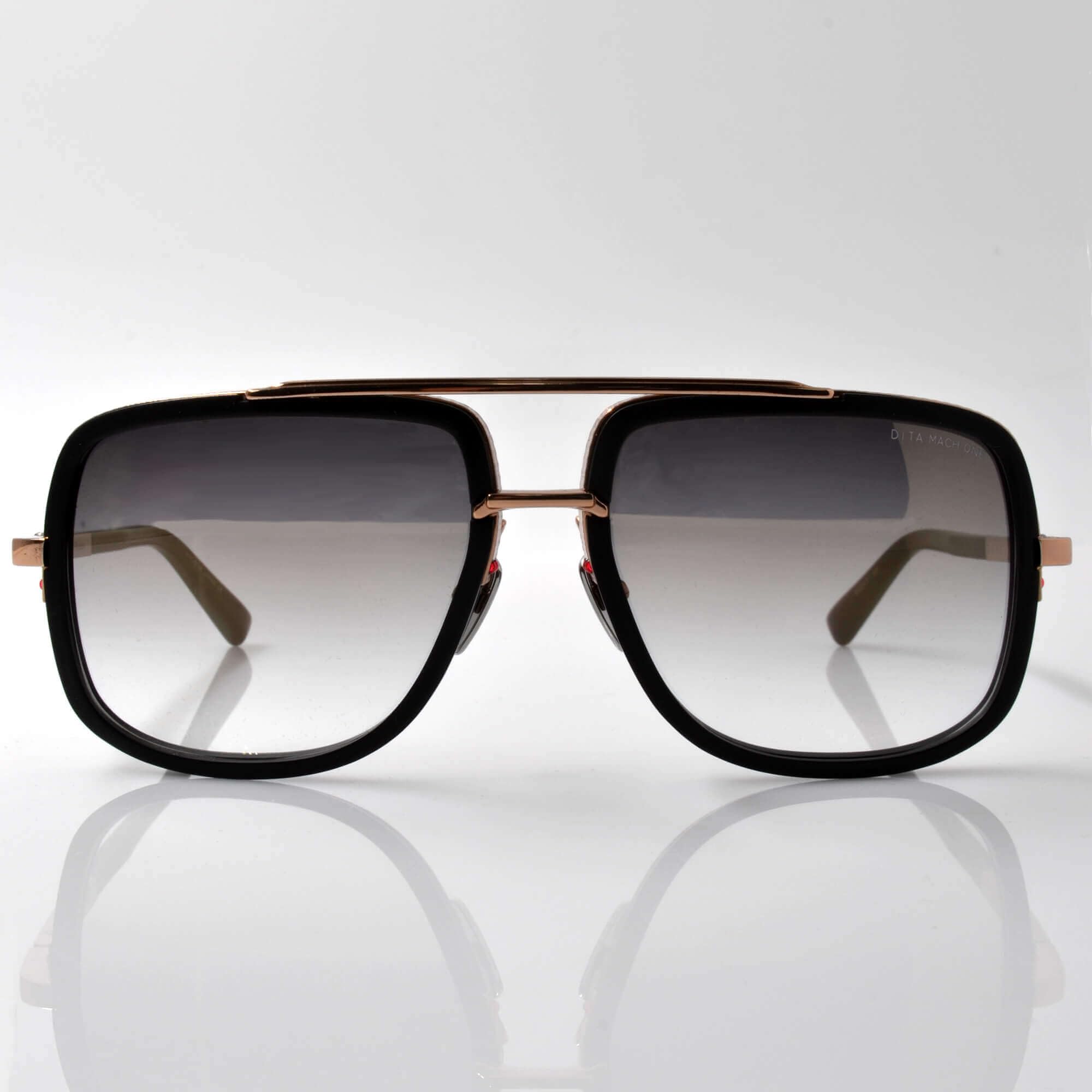 Dita DRX-2030-L-BLK-RGD-59-Z - Mach-One Sunglasses Matte Black-Rose Gold w/Dark Grey to Clear - Gold Flash - AR 59mm