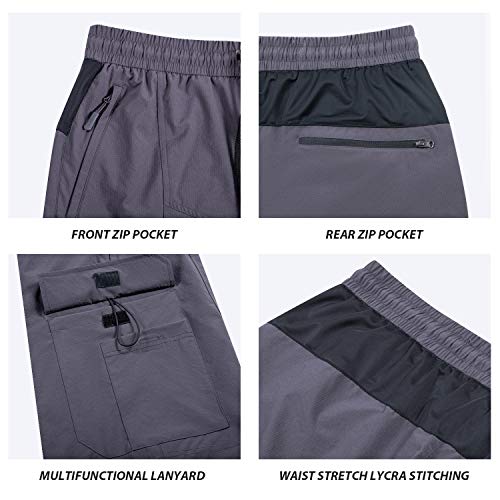 Cycorld-Mens-MTB-Shorts-Mountain-Bike-Shorts-Cycling-Biking-Shorts-Baggy(Grey, Small)