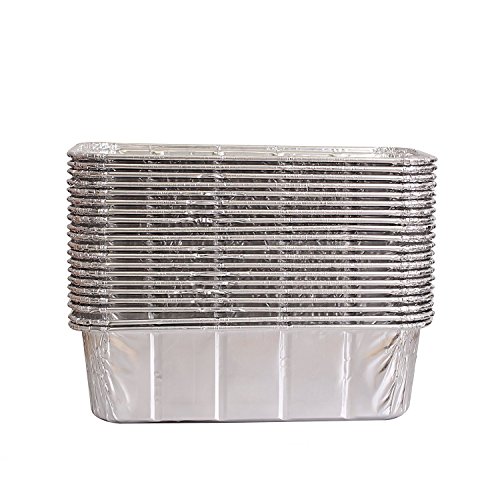 PARTY BARGAINS 2 Lb Aluminum Loaf Pan - 20 Pack, 8.5" x 4.5" x 2.5" Heavy Duty Disposable Bread Pans for Perfect for Baking, Lasagna, Meatloaf & Food Serving (Max 240°C)