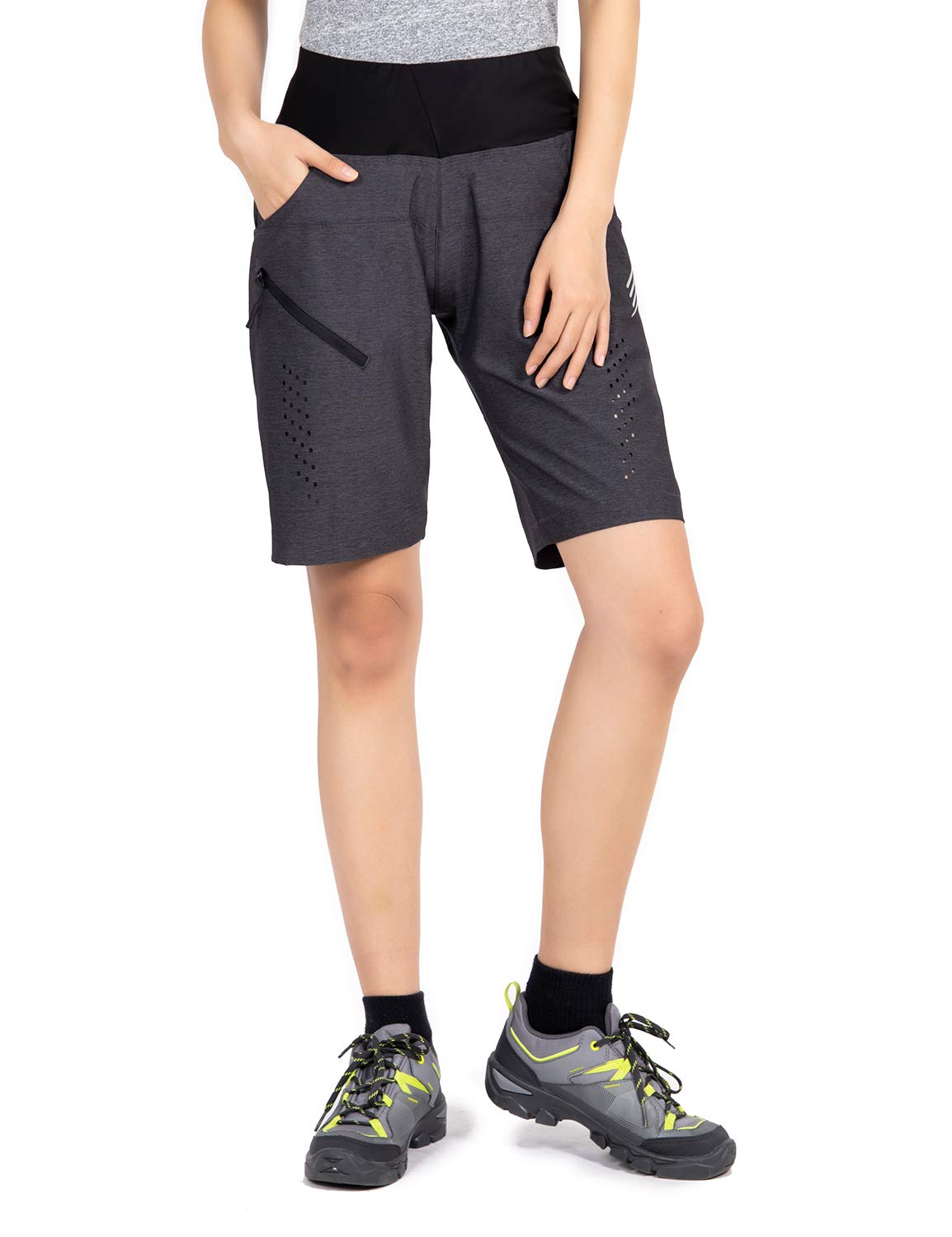 Cycorld-Women's-Hiking-Shorts-Quick-Dry-Lightweight-for-Outdoor-Camping-Travel-Shorts (Grey, Large)