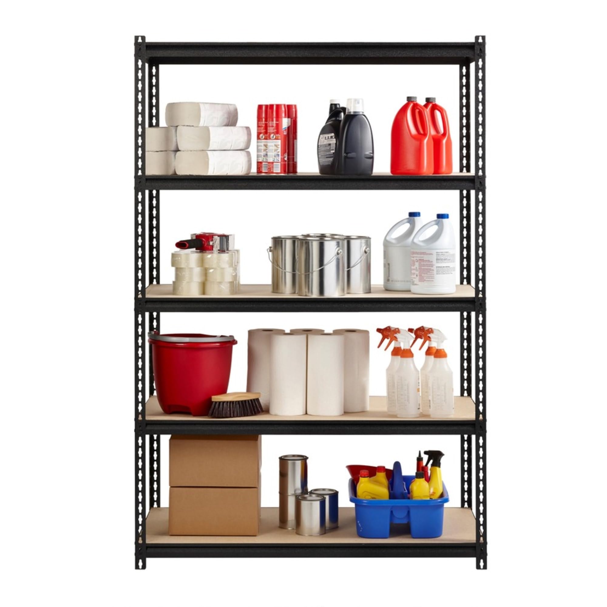 Lorell 2,300 lb Capacity Riveted Steel Shelving