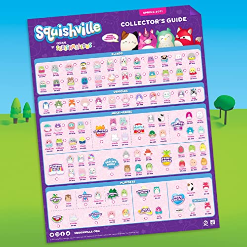 Squishville by Squishmallow Mini Plush Rainbow Dream Squad, Six 2β Rainbow Animals, Irresistibly Soft Colorful Plush, Mini Cat, Llama, and Panda Squishmallows