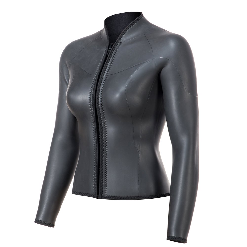 DIVECICA Women's 5mm Smooth Skin Jacket Long Sleeve for Diving Swimming Shirts (XL)
