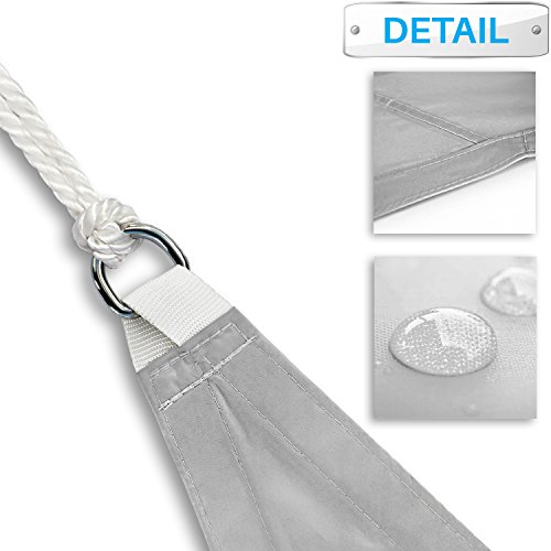 Patio Paradise Sun Shade Sail 7' x 7' x 9.9' Right Triangle Canopy Waterproof 260GSM UV Block Durable Awning Canopy Outdoor Garden Backyard Light Gray Customized