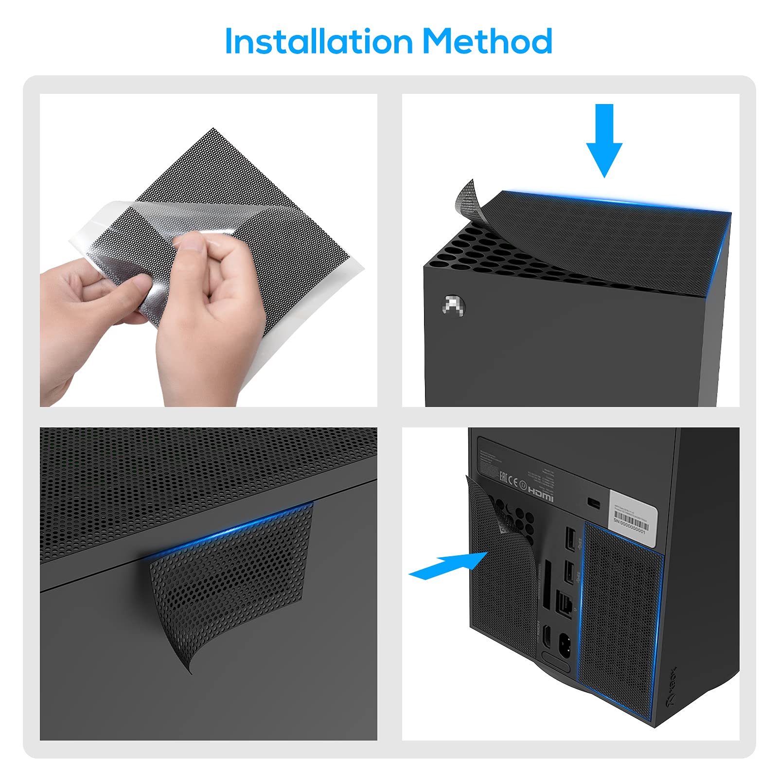 Dust Filter Cover for Xbox Series X Console, Dust Cover Case Cooling Fan Dustproof Cover for Xbox Series X- 2 Pack