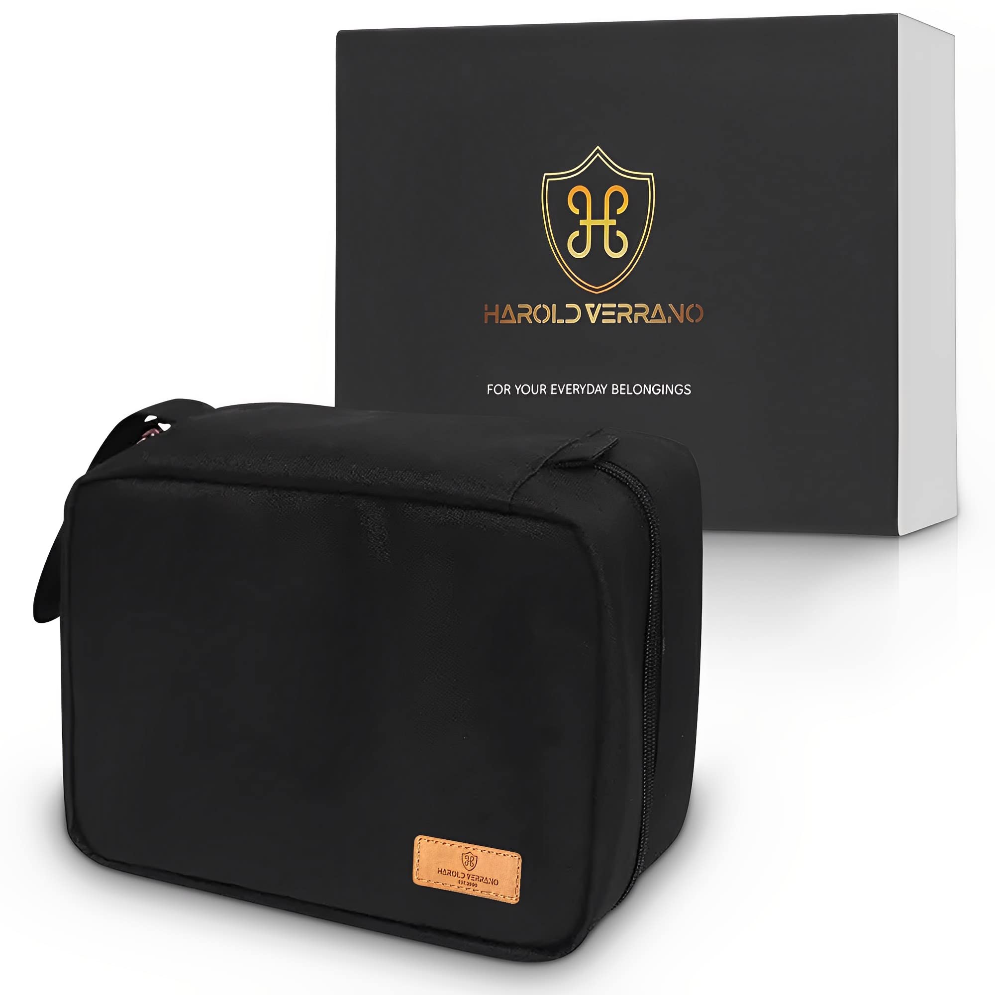 Harold Verrano Hanging Travel bathroom Toiletry Bag, Portable Makeup and bathroom accessories bag, Bathroom and Shower Organizer, Waterproof Durable-Sided Material
