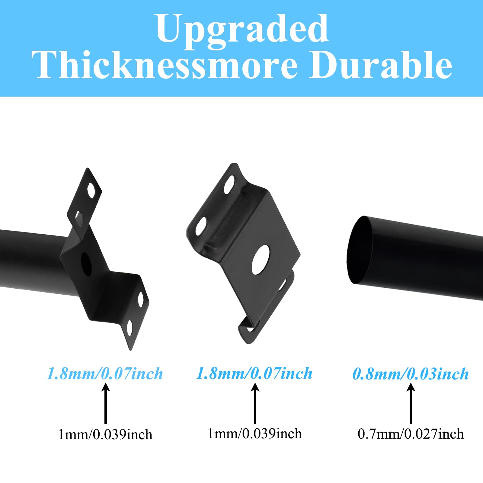 Light Pole Mount, Solar Lighting Mounting Bracket Extension Pole Kit, Wall Mounted Arm for Street Light, Barn Lamp, Post Tree (2 Pack Black)