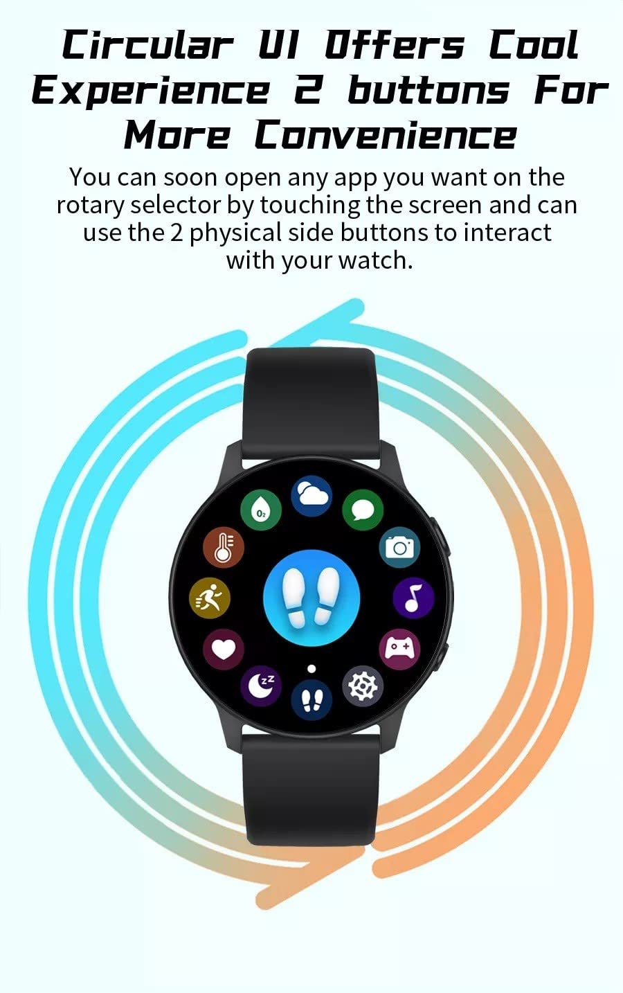 Smart Watch 2022 for Woman and Men, 1.28 ich Full Screen Touch, Activity Trackers Compatible iOS/Android, IP68 Waterproof, Black 1.28 inch VMX1 0