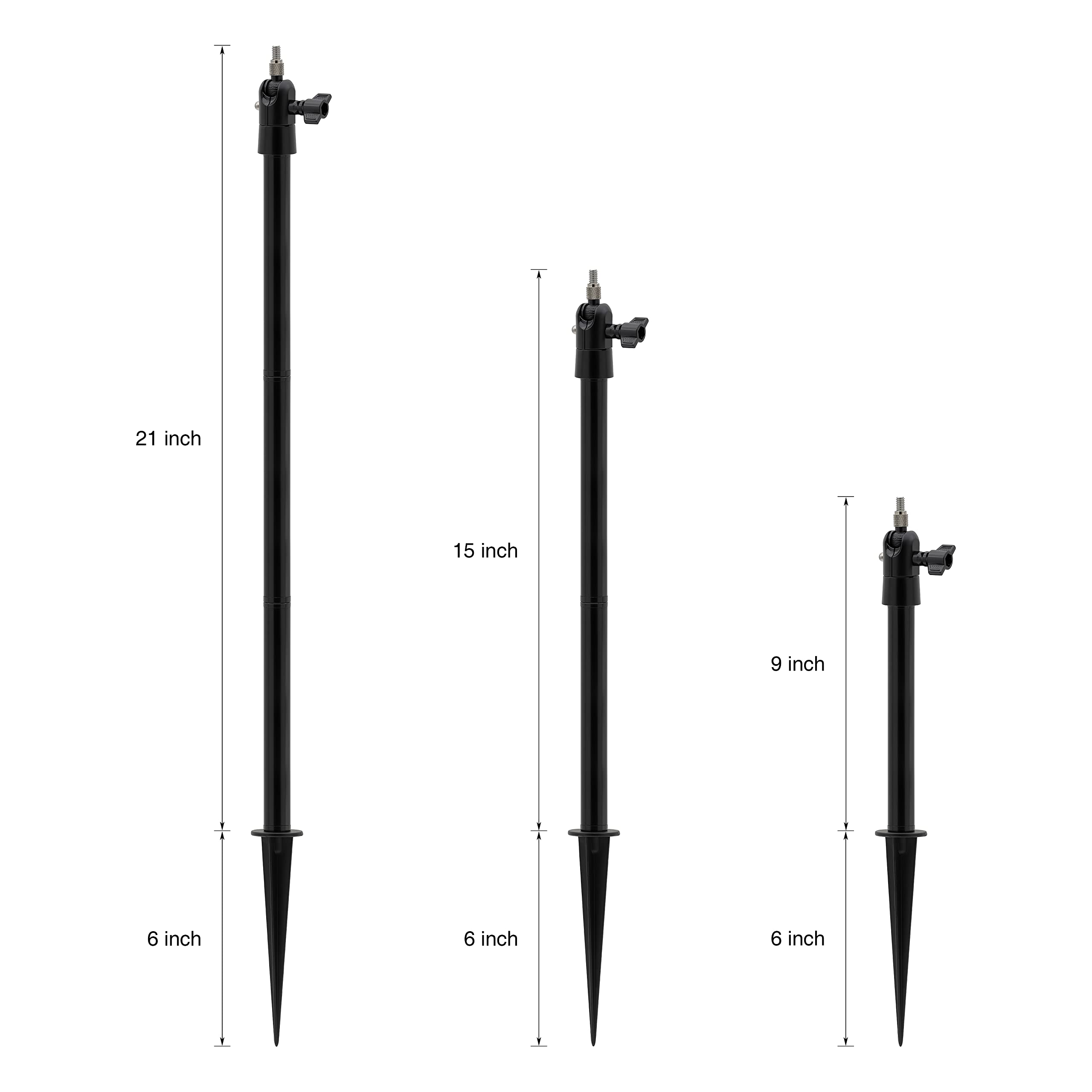 Holicfun Adjustable Ground Stake Mount with Weatherproof Cover for Wyze Cam v3 and Wyze Cam v3 Pro Camera, Black