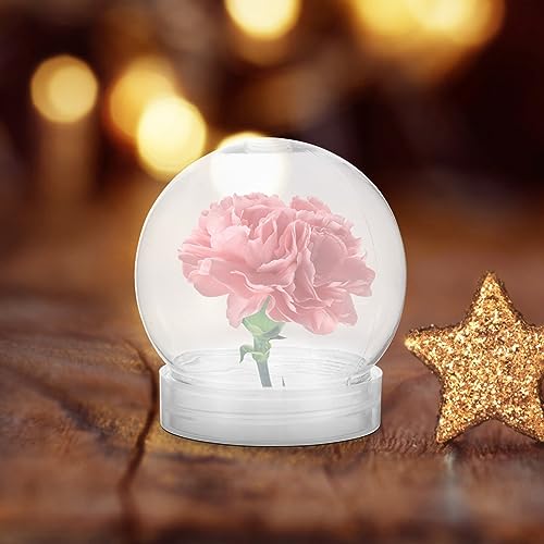 PRETYZOOM 10pcs Christmas Plastic Snow Globe with Screw Off Cap White Base Clear Fillable Water Globe DIY Snow Globes for Holiday Crafts Home Decoration Display Plant 4Inch