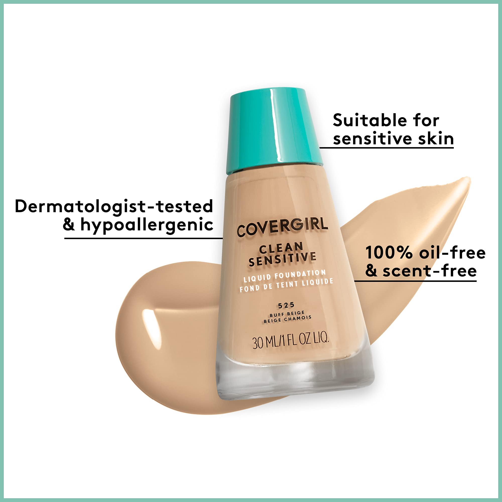 COVERGIRL, Clean Sensitive Skin Foundation, Classic Ivory, 1 Count (packaging may vary)