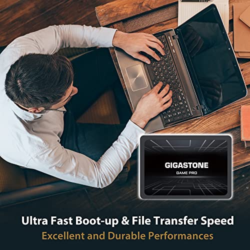 Gigastone Game Pro 1TB SSD SATA III 6Gb/s. 3D NAND 2.5" Internal Solid State Drive, Read up to 540MB/s. Compatible with PS4, PC, Desktop and Laptop, 2.5 inch 7mm (0.28β)