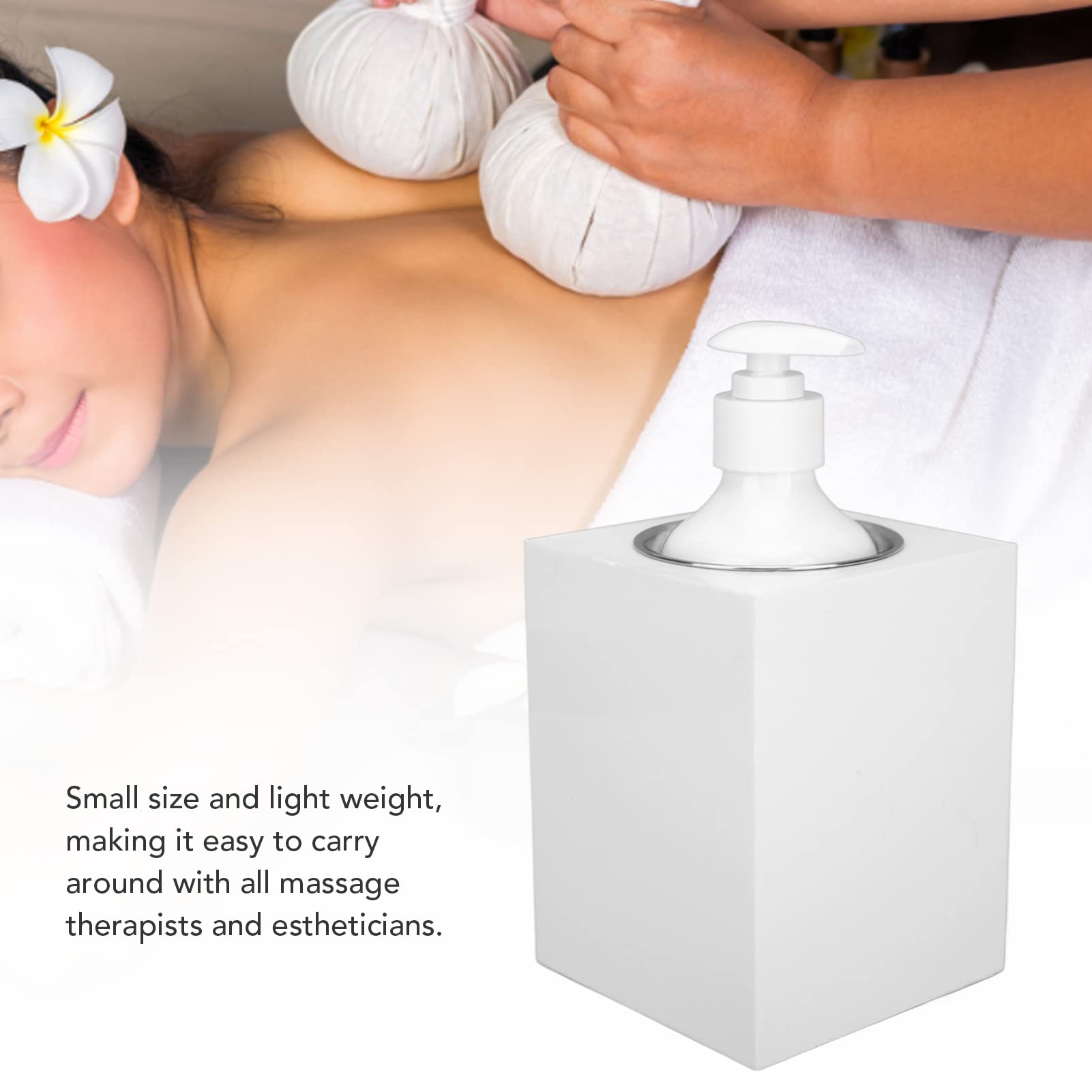 GOWENIC Massage Oil Bottle Warmer, Single Bottle Essential Oil Lotion Warmer with Adjustable Temperature Aluminum Alloy Inner Liner, Spa Lotion Warmer for Salon Barber Shops Beauty Salon Home(US)