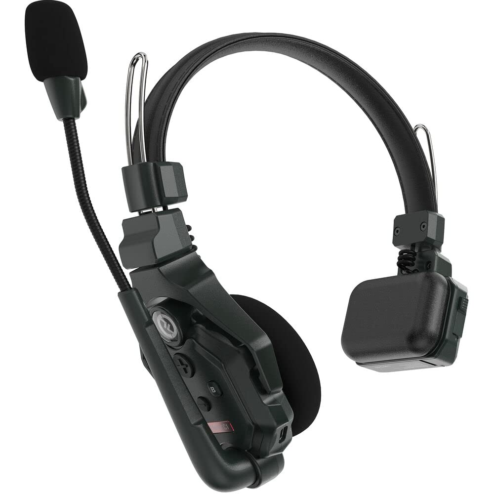 Hollyland Solidcom C1-6S Full Duplex Wireless Intercom System with 6 Headsets Bundle with Auray Disposable Over-Ear Headphone Covers (50-Pairs) and Sanitizer Spray