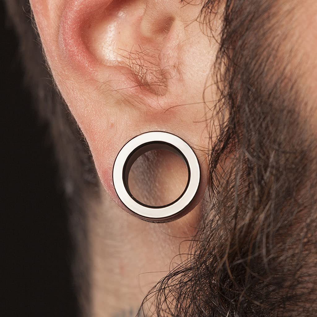 Dynamique Pair Of Implant Grade Titanium Double Flared Screw Fit Flesh Tunnel