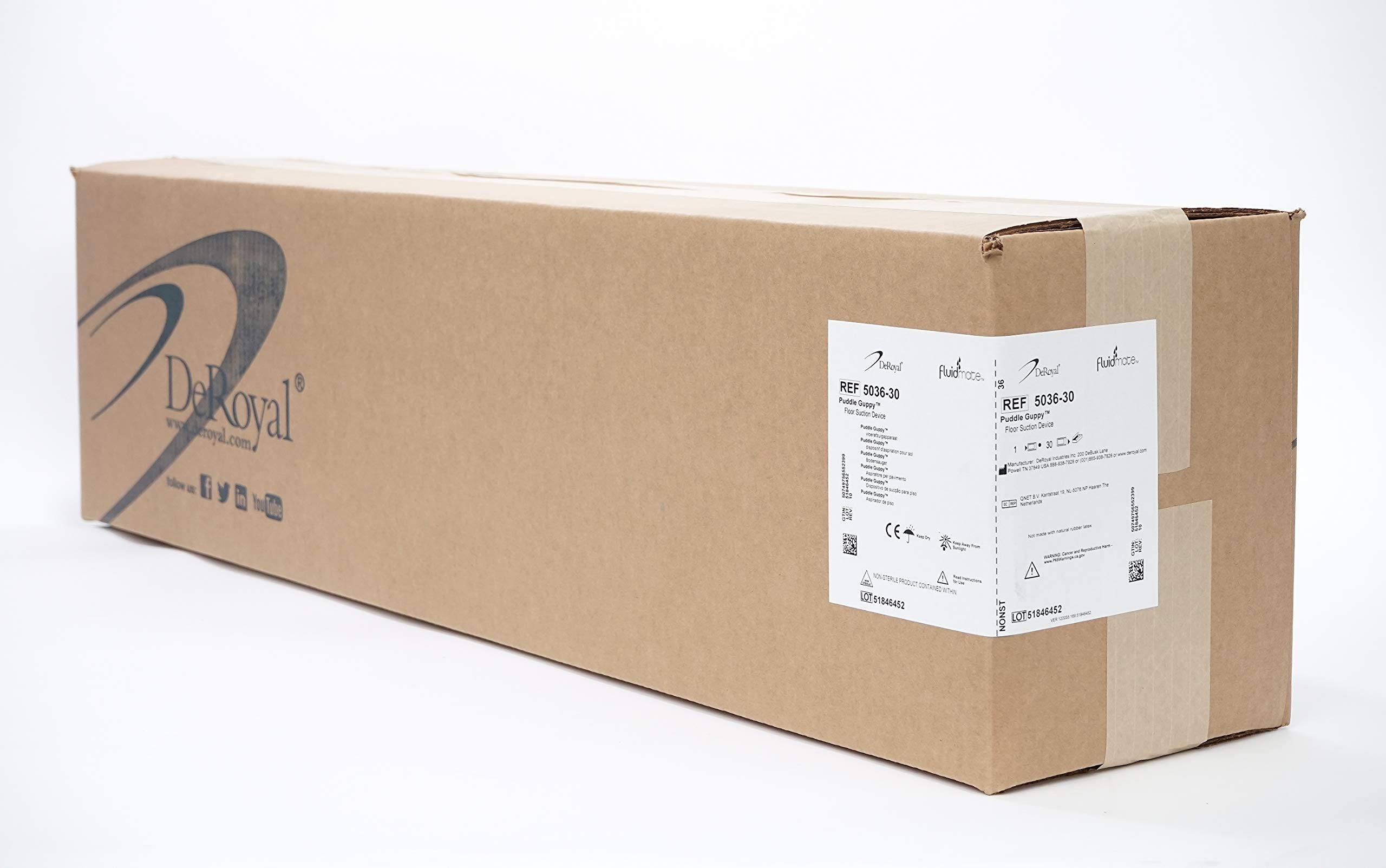 Deroyal Industries Puddle Guppy Floor Suction Devices, 5036-30 (Case of 30)