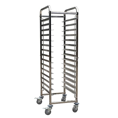 Stainless Steel Baking Sheets Rack,Commercial Baking Pans Storage 15 Tier Bakers Rack,Hotel Cookie Cooling Racks For Baking Rolling Bakers Rack