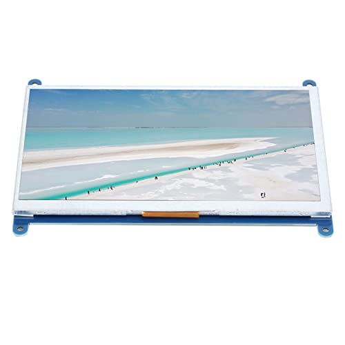 Heayzoki 7 Inch HDMI Monitor LCD Display, Display Screen for Raspberry Pi HDMI 1024 X 600 Backlight Switch, Can Be Used As a Computer Monitor, USB Power Supply