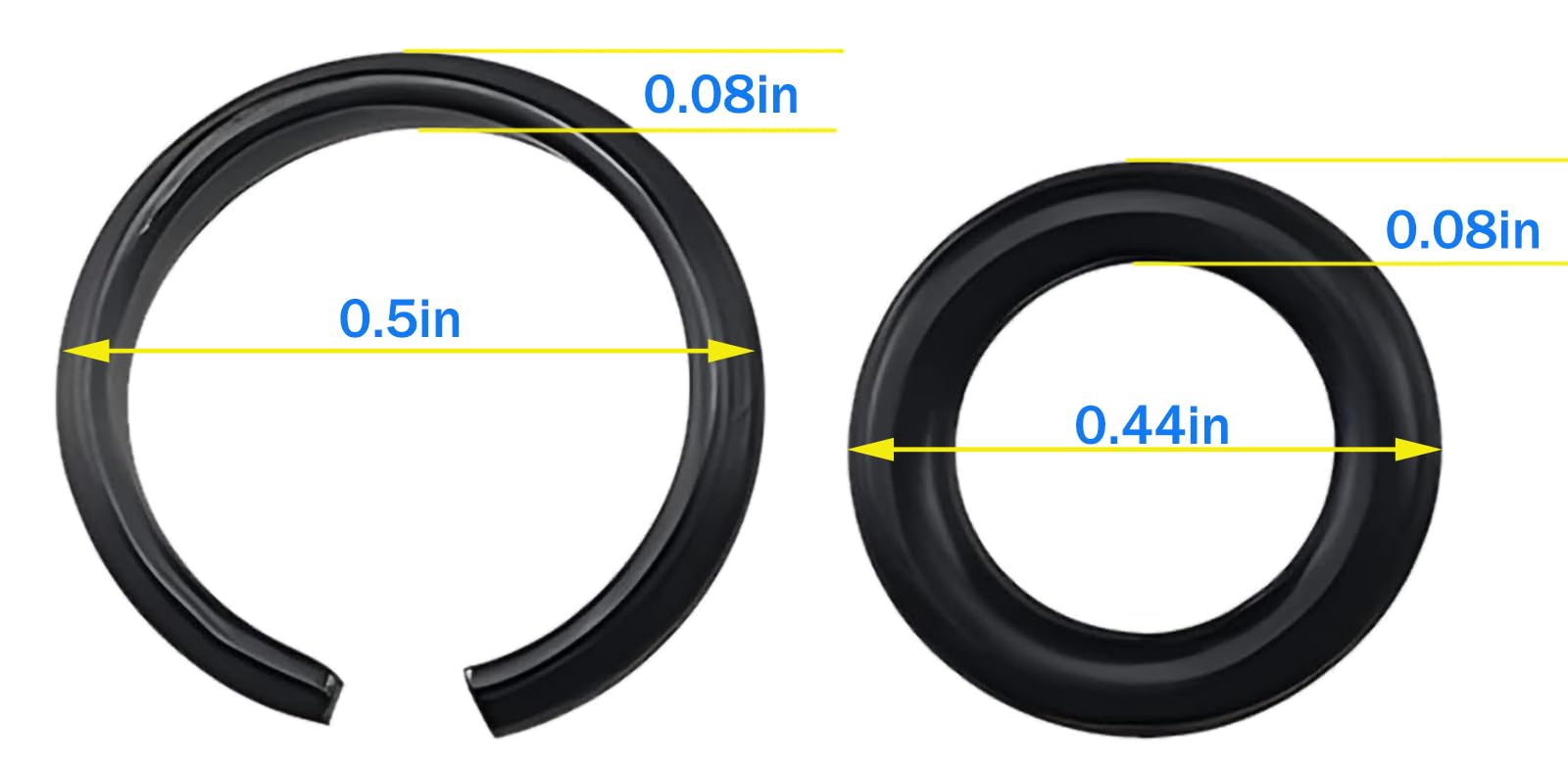 Generic 1/2"" Impact Wrench Socket Retainer Rings Clip with O-Ring,Fits Replacement Impact Wrench Tool Parts and Accessories,O-ring Square Drive Socket Retainer Ring (20 Sets/Pack)