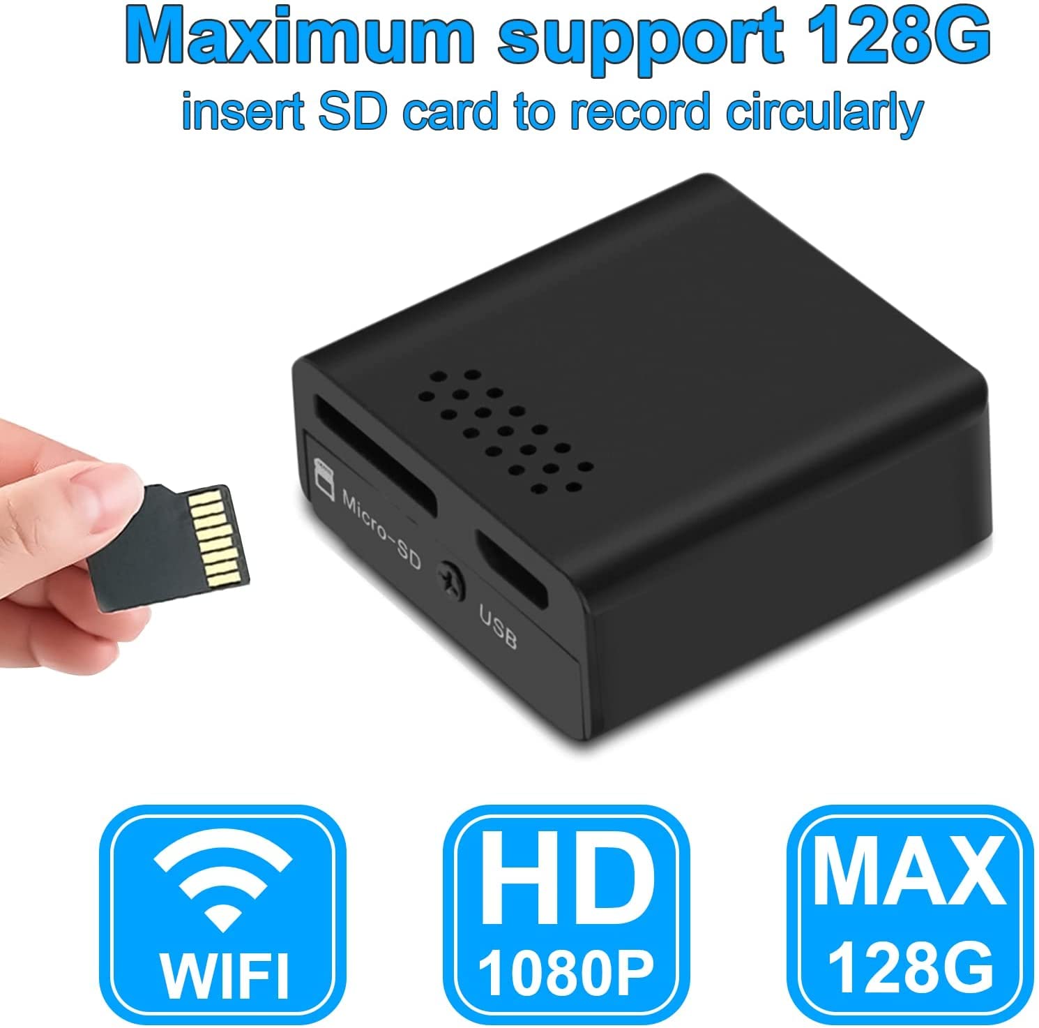 Home Small Wireless WiFi Camera Hidden Spy Cameras,HD1080P Portable Vdeo Surveillance Security Camera,Night Vision,Motion Detection, Remote Viewing for Security with iOSAndroid APP,for Indoor Outdoor