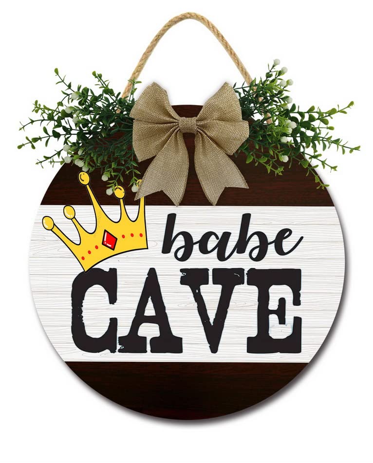 Girl Room Door Sign Girls Bedroom Decor No Boys Allowed Sign For Girls Bedroom Stuff For Teen Girls Kids Baby Door Wall Decorations Round Wood Wreath Girl Cave Round Door Hanging Sign 11"