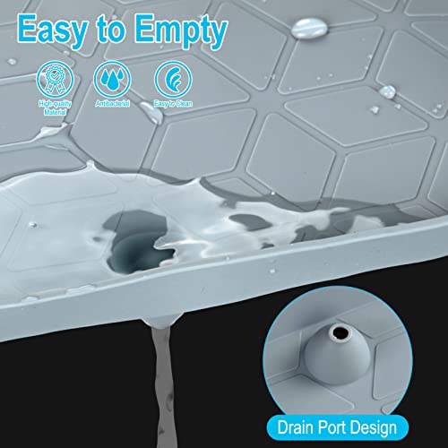 Fashionwu Sink Mat, 34ββ x 22ββ, Grey