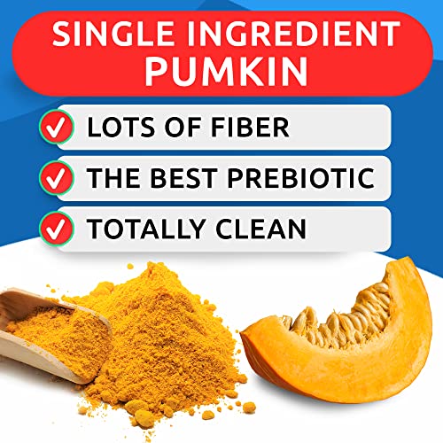 Pumpkin for Dogs - 8.1oz Powdered Fiber Supplement and Stool Softener - Treat Diarrhea, Constipation, Upset Stomach, Food Sensitivity - Improve Digestion - Made in USA