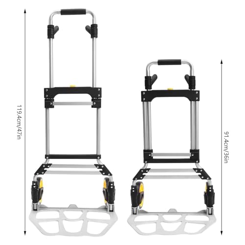 Generic Aluminum Heavy Duty Hand Cart Trolley Grocery Shopping Trailer Folding Hand Truck for Easy Transportation