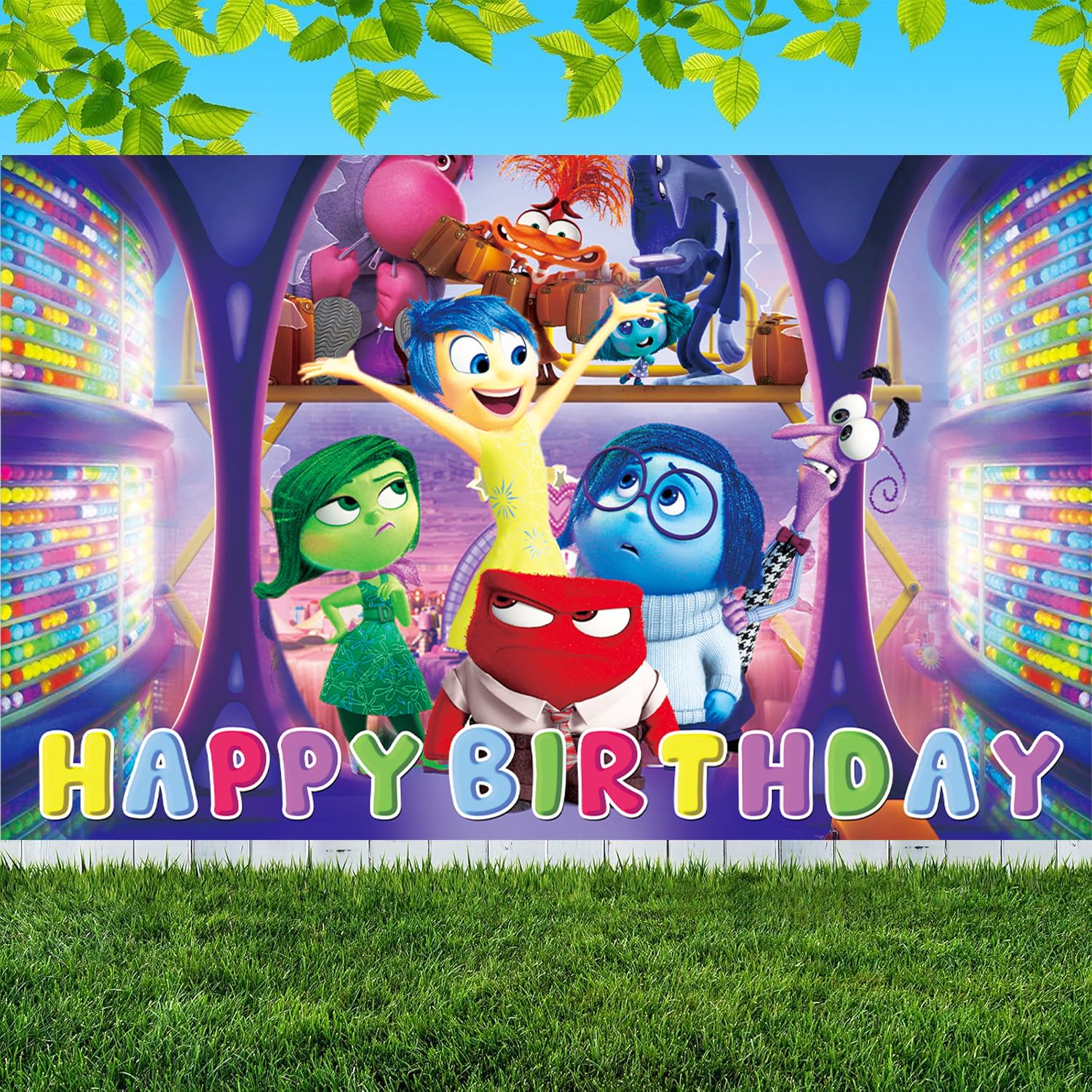Inside Backdrop for Birthday Party Decoration, Photo Backgrounds Inside Party Supplies Favors 5x3.28Ft.