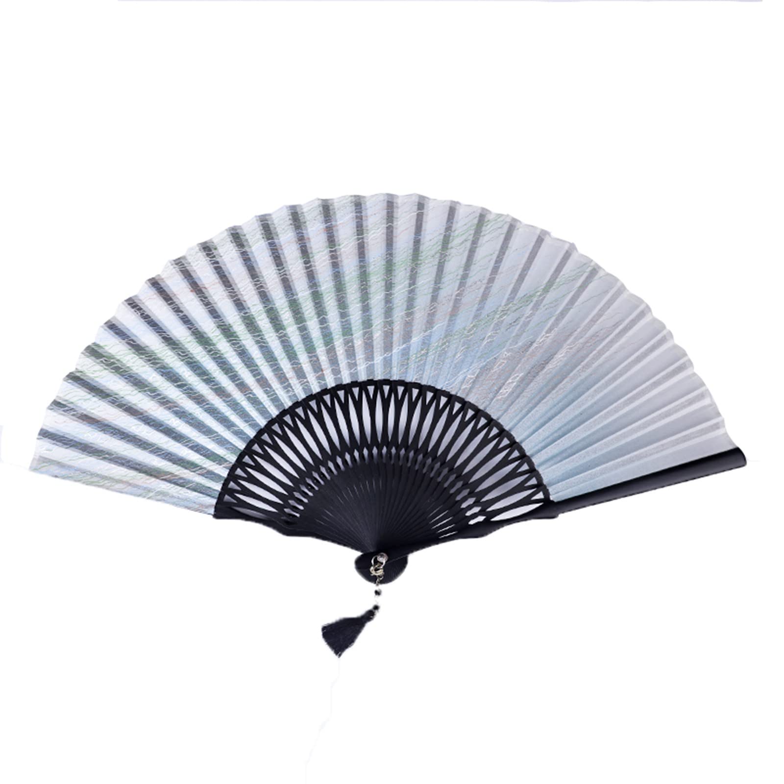 ERTUO Chinese Folding Fan Hand-held Fan Summer Ancient Fan Hanfu Cheongsam Accessories Retro Portable Folding Small Fan