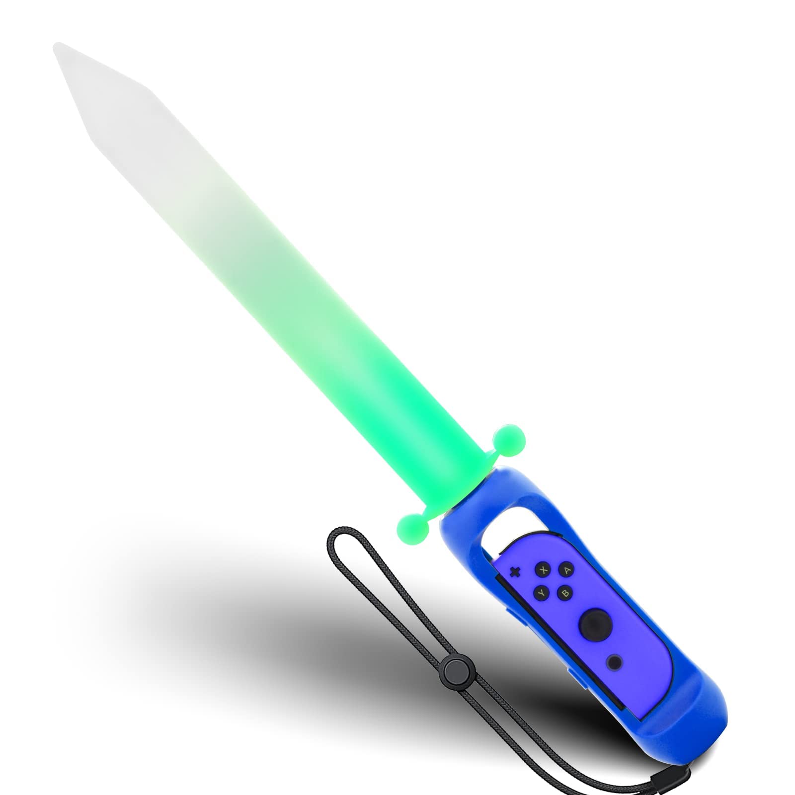 ECHZOVE LED Game Sword for Nintendo Switch Joy-Con, Hand Grip for Skyward Sword Switch Game Compatible with Nintendo Switch Sports with Hand Strap - 1 Pack
