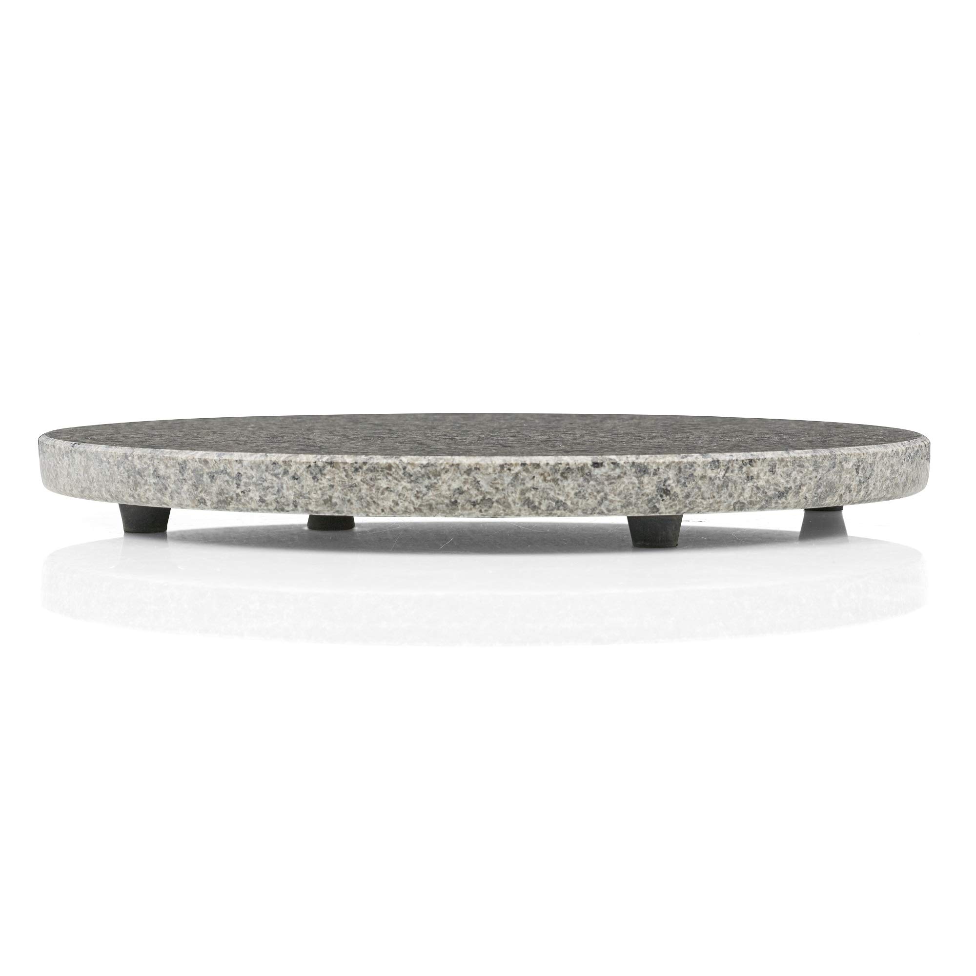 Homiu Granite Chopping Board Round Approximately 26 x 26 x 2.5 Centimetres Easy Clean Hard-Wearing Speckle Finish Chop and Dishwasher Safe