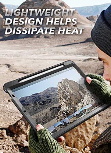 SUPCASE Unicorn Beetle Pro Series Case Designed for iPad Air 5 (2022) / iPad Air 4 (2020) 10.9 Inch, with Pencil Holder & Built-in Screen Protector Full-Body Rugged Heavy Duty Case (Black)