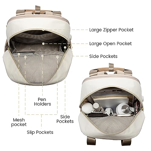LOVEVOOK Laptop Backpack for Women, Cute Laptop Bag with USB Port, Waterproof Travel Work Backpack Purse, Anti-Theft College Backpacks Casual Computer Daypack Nurse Teacher Bag