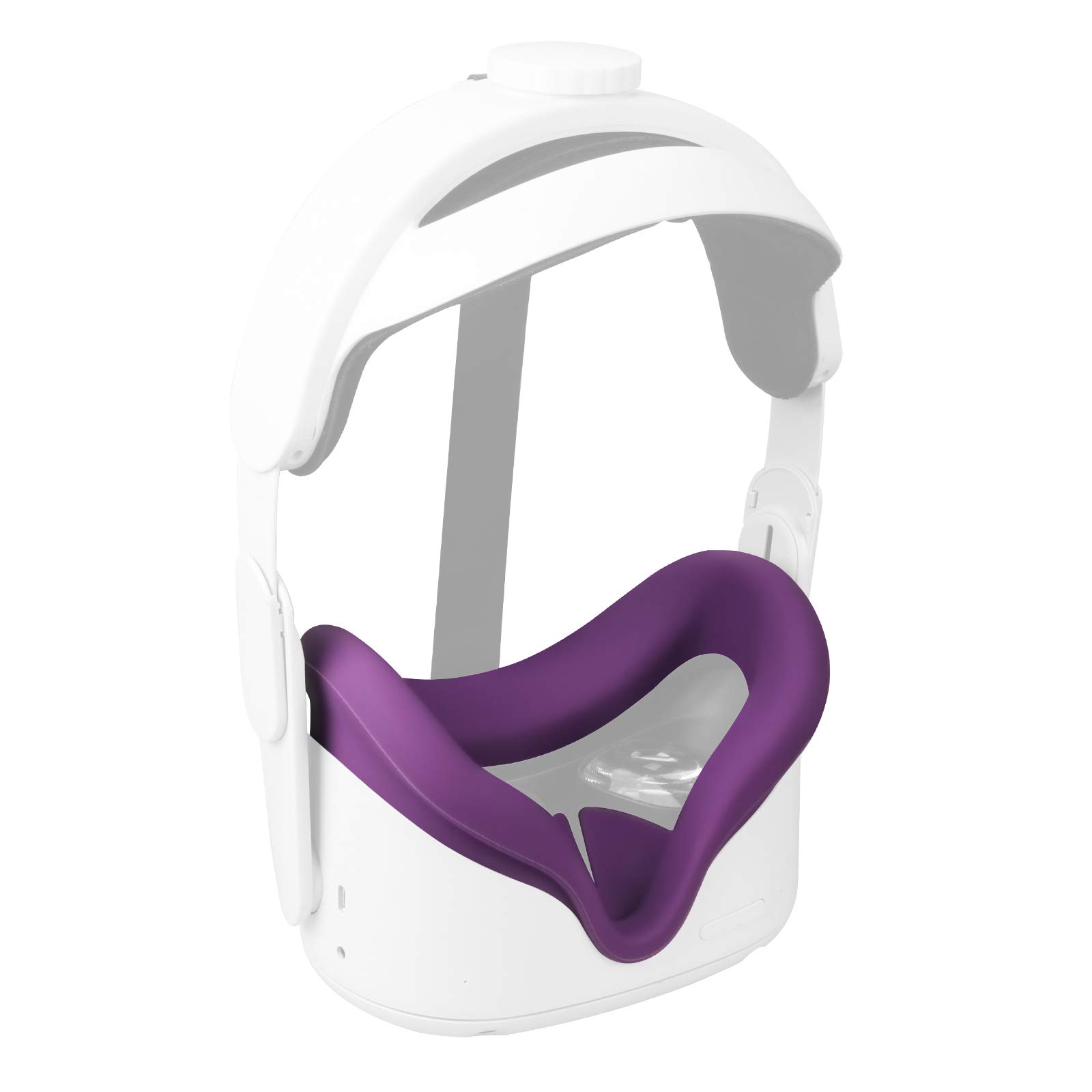 Eyglo VR Face Silicone Cover Mask for Oculus Quest 2 Headset Face Pad Cushion Sweatproof Anti-Fog Oculus Quest 2 Accessories (Purple)