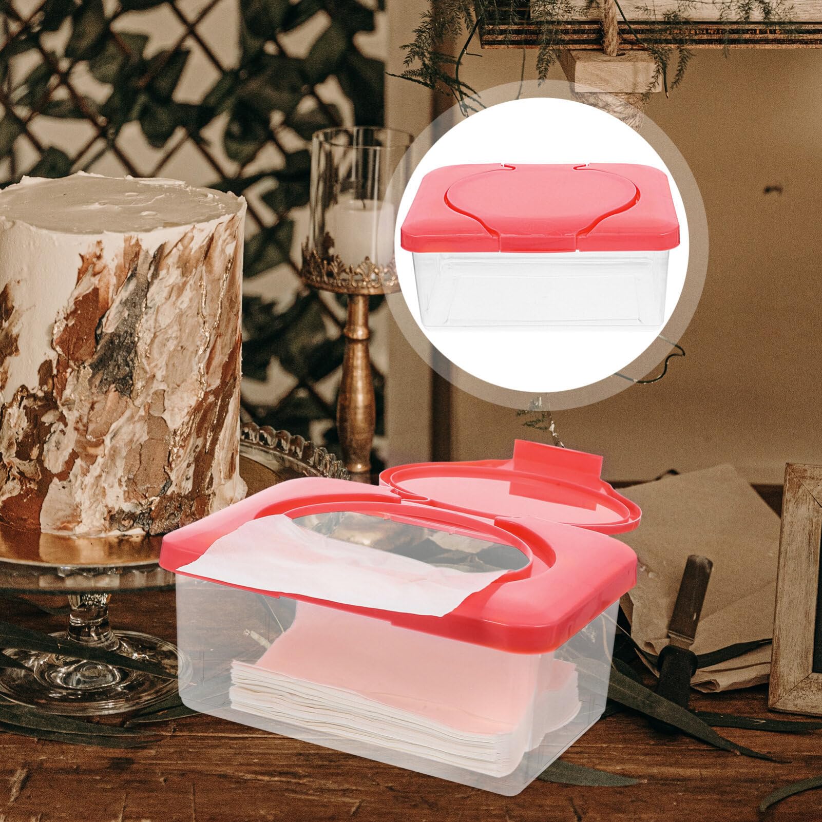 GLEAVI 3Pcs Wipes Dispenser Container Wet Wipes Storage Box with Lid Baby Wipe Case Holder for Keeping Wipes Fresh Home Office Desk B