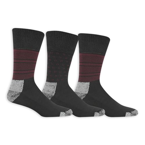 Dr. Scholl's Men's Advanced Relief Blisterguard - 2 & 3 Pair Packs Sock, Black Multi-stripes, 6.5-12 US