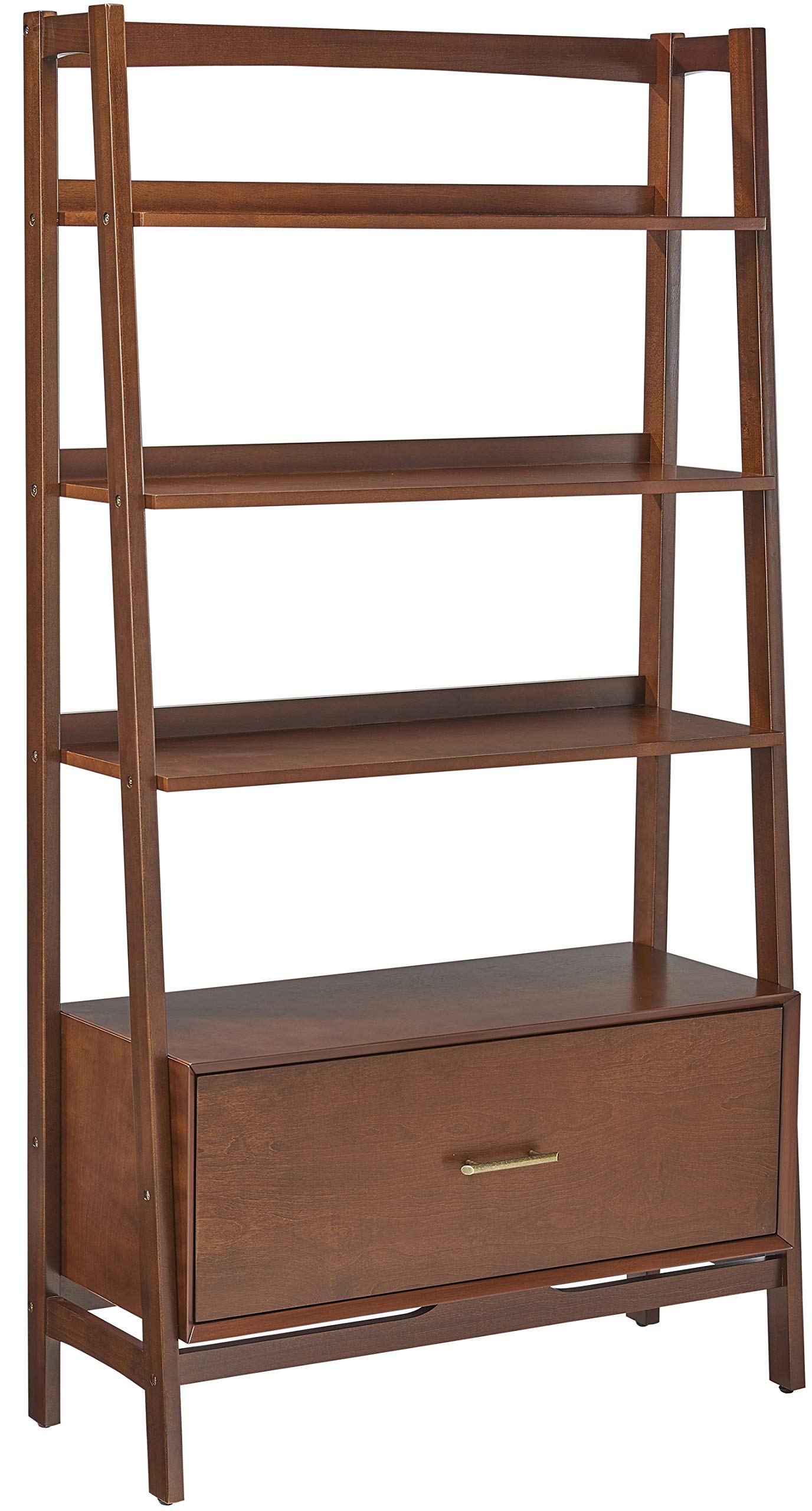Crosley Furniture Landon Large Etagere Bookcase, Mahogany