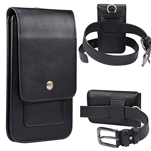 Vihhad Phone Holster for Samsung Galaxy S23 Ultra S23 S23 Plus A13 A32 A53 5G A03S A12 A04S Note 20 Ultra iPhone 13 Pro Max 12 11 G 5G 2022 Leather Belt Loop Holsters Pouch Card Holder Case