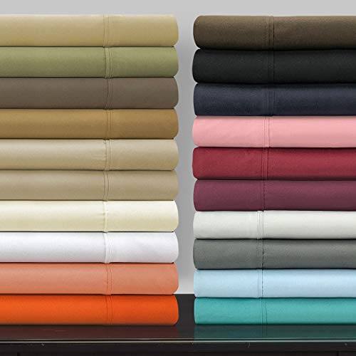 SUPERIOR Soft Sheet Set, Wrinkle Free Microfiber, Deep Pockets, Twin XL, Ivory