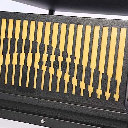 JSBDPHW Simple Style Metal Square Column Light LED Light Source Outdoor Waterproof Pillar Lamp Villa Courtyard Post Light Lawn Light Landscape Light