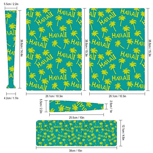 Hawaii Text and Palm Trees Full Protective Skin Cover Design Wrap Decal Sticker Compatible with PS5 Digital Edition Console and Controller