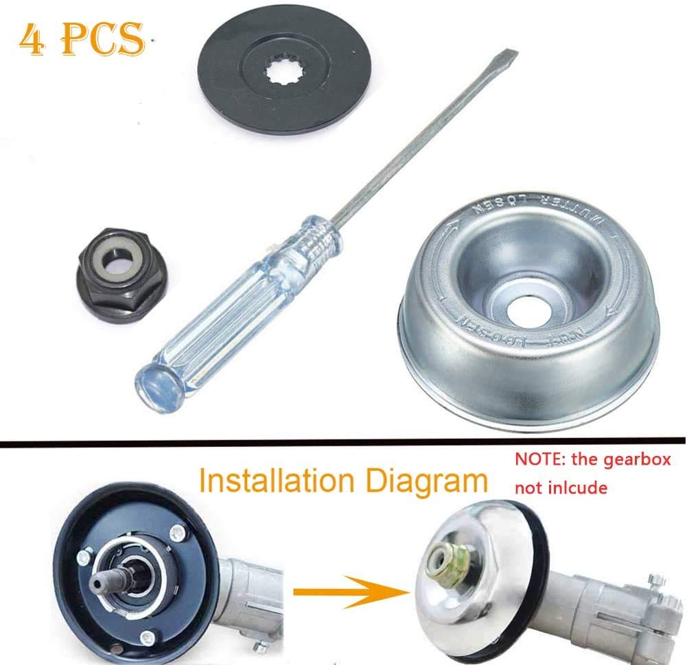 Diagtree 4Pcs Gardening Machine Lawnmower Blade Adapter Attachment Maintenance Washer Kit Replacement for STIHL String Trimmers Brush Cutter