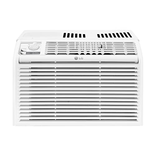LG 5000 BTU Window Air Conditioners [2023 New] Easy Mechanical Control Ultra-Quite Compact-size Cools Washable Filter 150 Sq.Ft. for Small Room AC Unit Easy Installation White LW5023