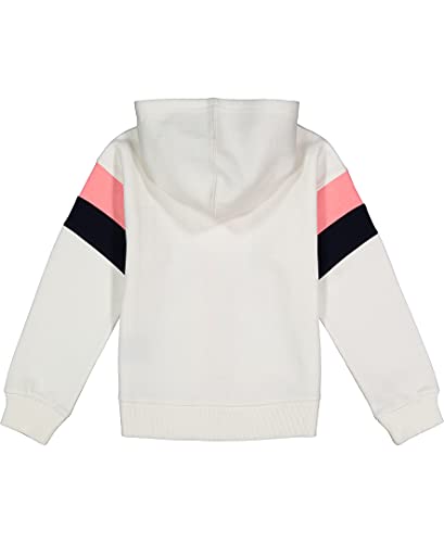 Nautica Girls' Logo Sweatshirt, Fleece Hoodie with Full-Zip Front & Pockets, Marshmallow Block, 16