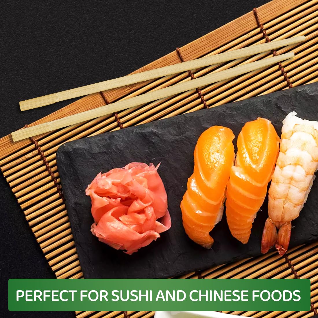 IOOLEEM Chopsticks Disposable, 100 sets 8inch, UV Treated Premium Disposable Chopsticks Individually Wrapped, Chinese Chopsticks, Wooden Chopsticks Best for Sushi & Dishes.