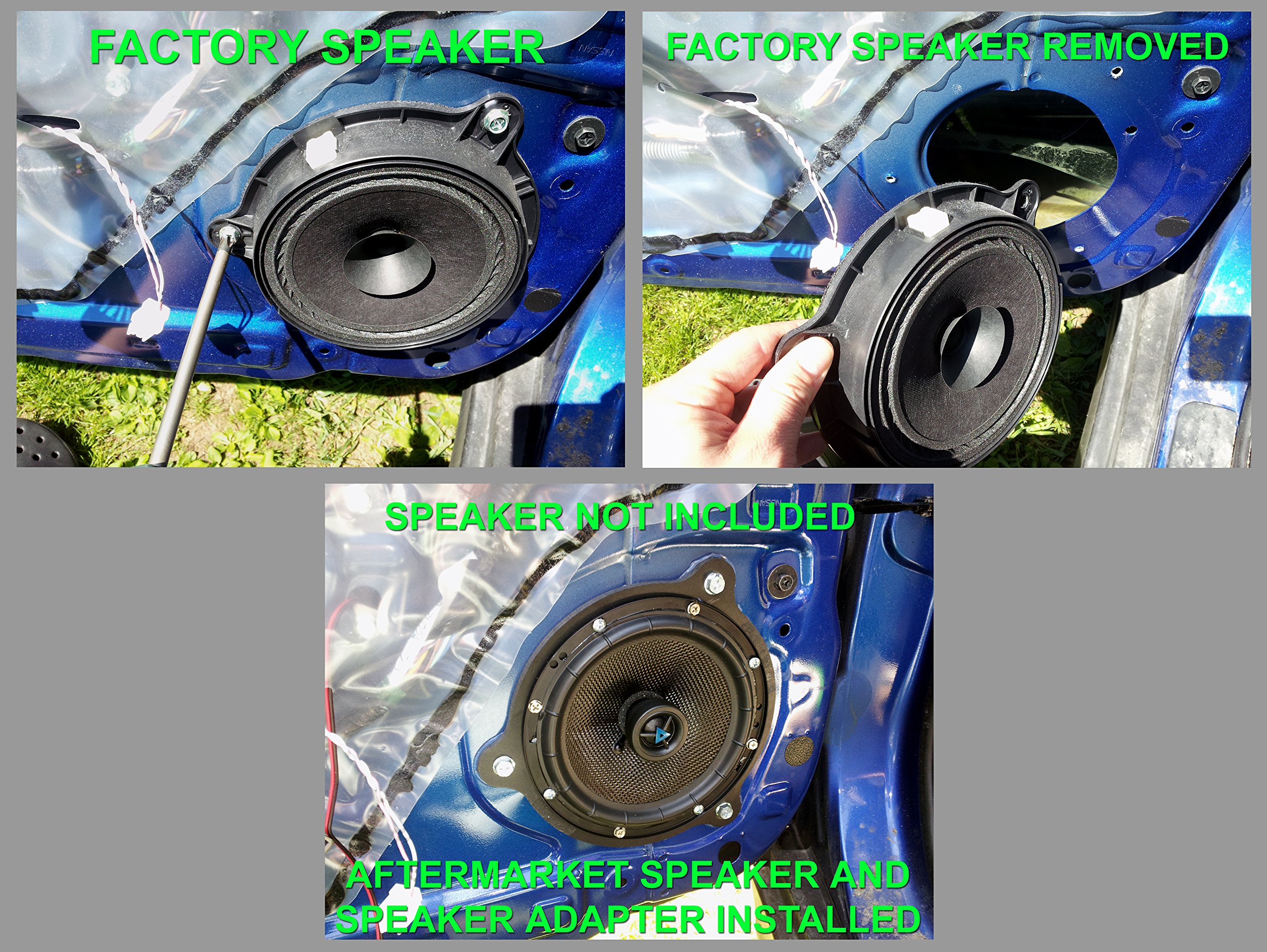 Speaker Adapter Spacer Rings - Exact Fit for Select Infiniti & Fits Nissan Vehicles - SAK050_5525-1 Pair