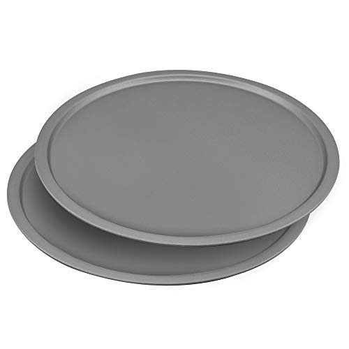G & S Metal Products Company OvenStuff Nonstick 12β Pizza Pan, 2-Piece Set, Gray