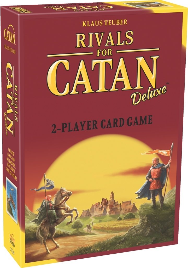 Rivals for CATAN Card Game DELUXE EDITION - Build, Trade, and Conquer with Enhanced Components! Family Game for Kids & Adults, Ages 10+, 2 Players, 45-60 Minute Playtime, Made by CATAN Studio