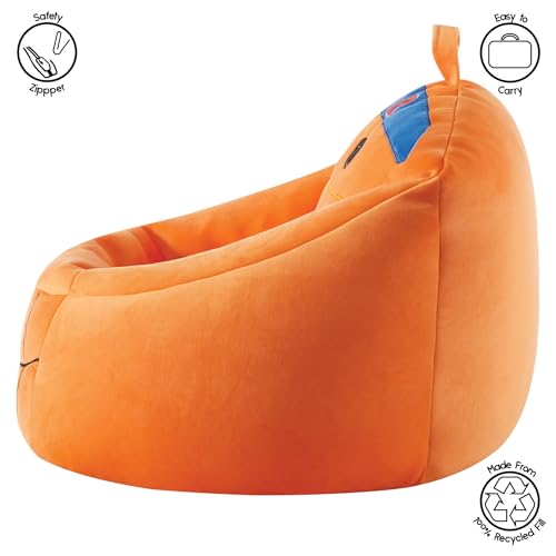 Heritage Kids Micromink Squishy Bean Bag Chair for Kids Ages 3+, Basketball